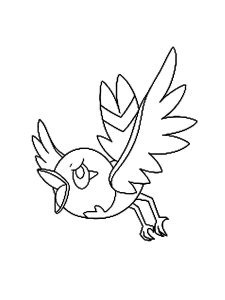 Fletchling Pokemon coloring pages - Free Printable