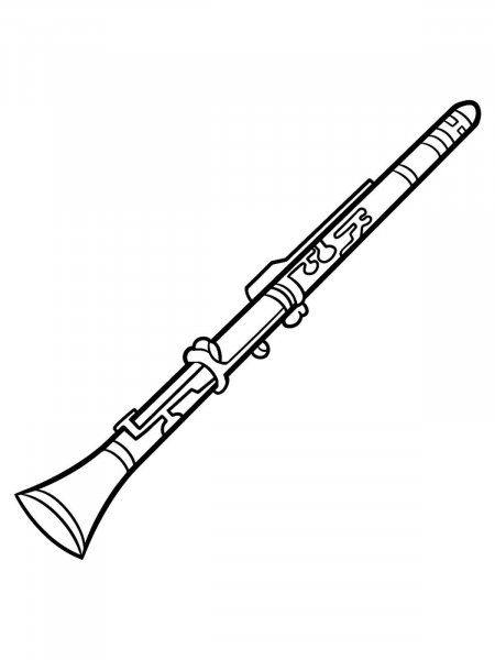 Flute coloring pages