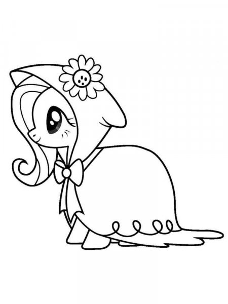 Fluttershy coloring pages