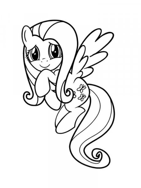 Fluttershy coloring pages