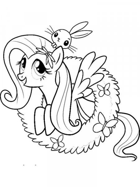 Fluttershy coloring pages