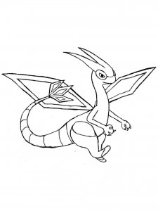 Flygon Pokemon coloring pages - Free Printable