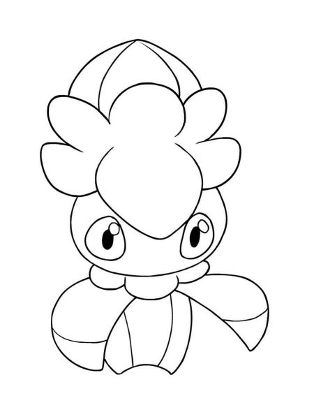 Fomantis Pokemon coloring pages - Free Printable