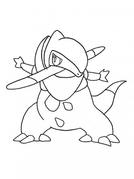 Fraxure Pokemon coloring pages - Free Printable