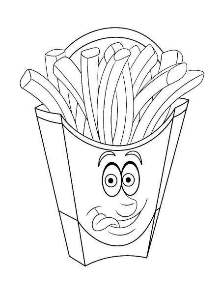 French Fries coloring pages