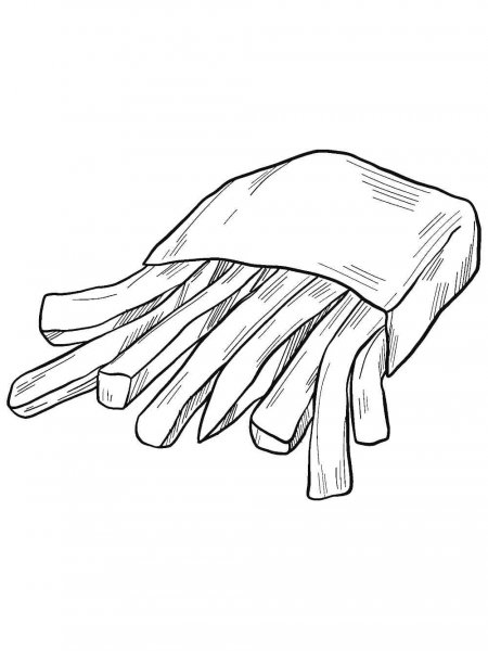 French Fries coloring pages