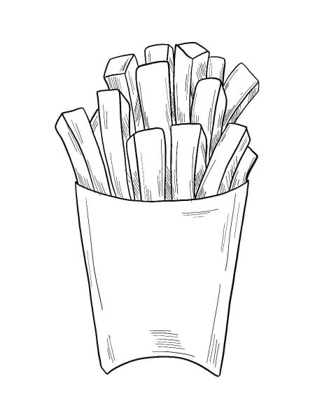 French Fries coloring pages