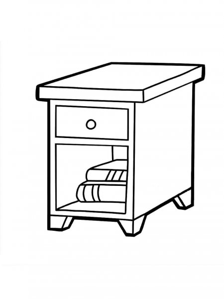 Furniture coloring pages