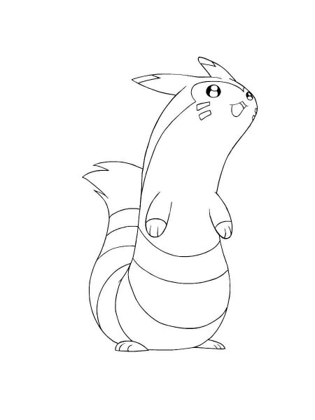 Furret Pokemon coloring pages - Free Printable
