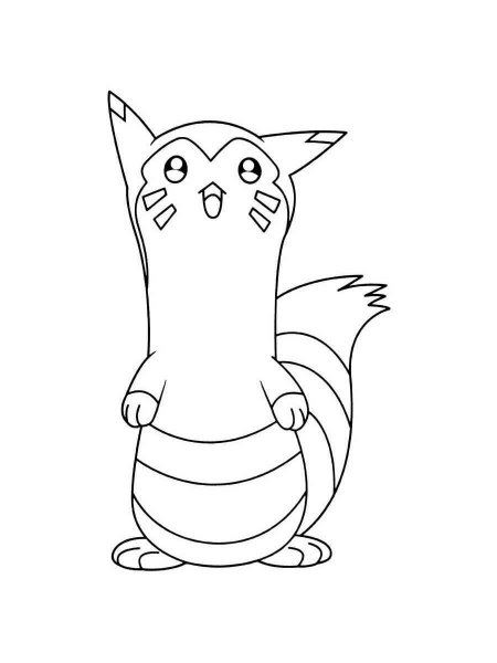 Furret Pokemon coloring pages - Free Printable
