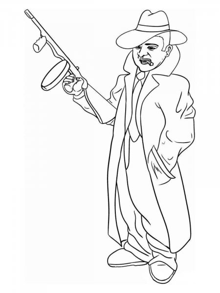 Gangster coloring pages