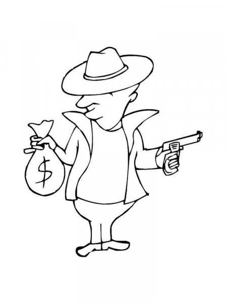 Gangster coloring pages