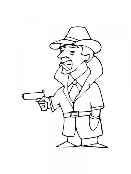 Gangster coloring pages