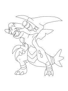 Garchomp Pokemon coloring pages - Free Printable