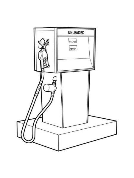 Gas Station coloring pages