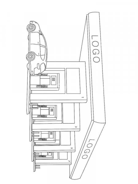Gas Station coloring pages