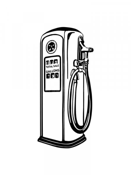 Gas Station coloring pages