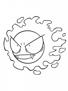 Pokemon Gastly coloring pages - Free Printable