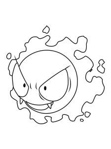 Pokemon Gastly coloring pages - Free Printable