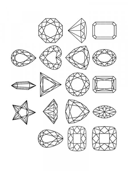Gemstones coloring pages