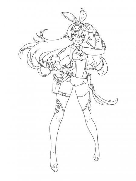 Genshin Impact coloring pages