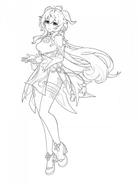 Genshin Impact coloring pages