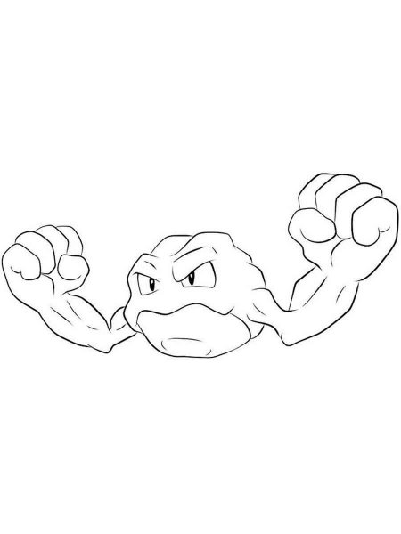 Pokemon Geodude coloring pages - Free Printable