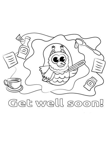 Get Well Soon coloring pages