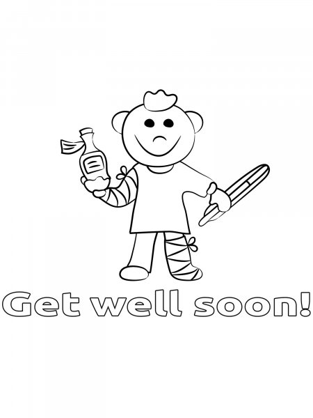 Get Well Soon coloring pages