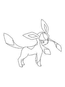 Pokemon Glaceon coloring pages - Free Printable