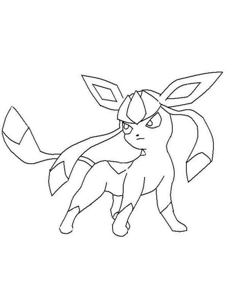 Pokemon Glaceon coloring pages - Free Printable