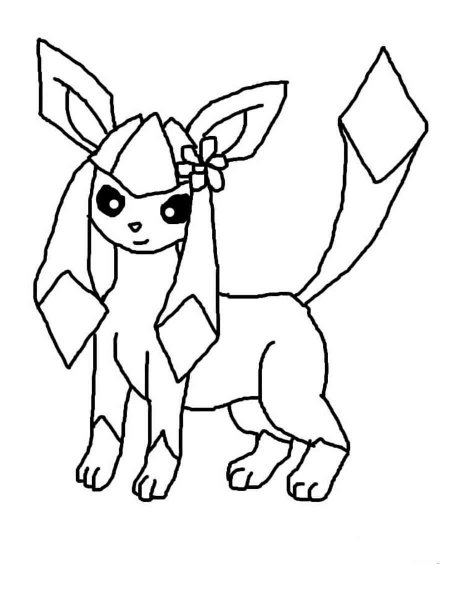 Pokemon Glaceon coloring pages - Free Printable