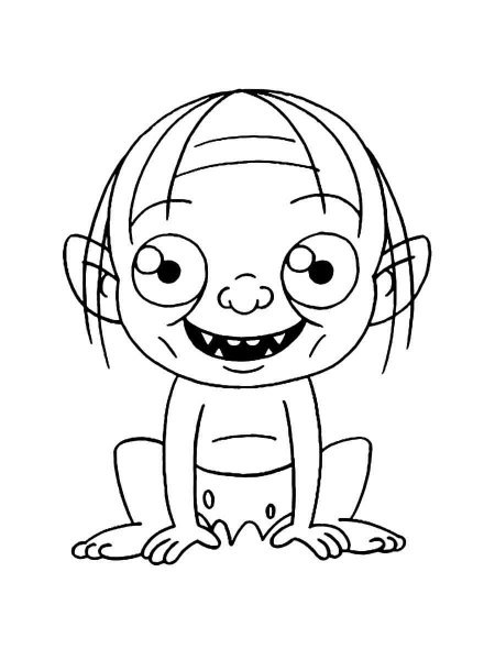 Gollum coloring pages