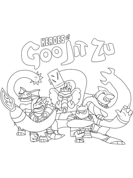 Heroes of Goo Jit Zu coloring pages