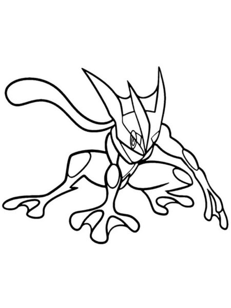 Pokemon Greninja coloring pages - Free Printable