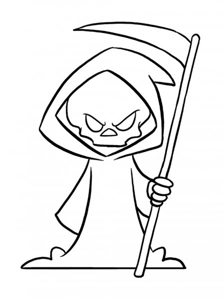 Grim Reaper coloring pages