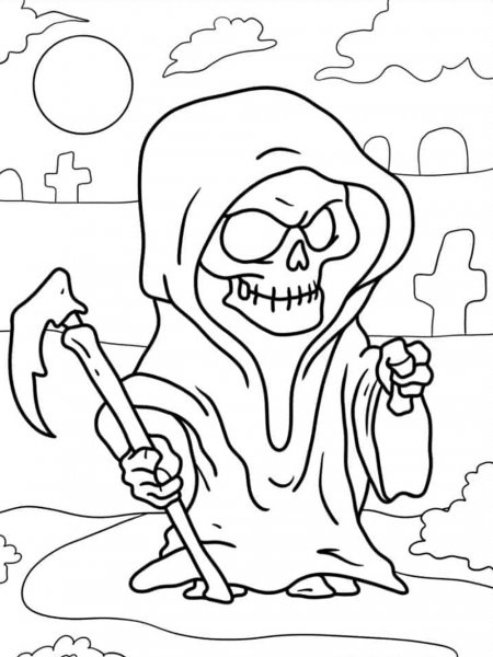 Grim Reaper coloring pages