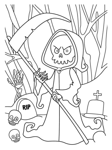 Grim Reaper coloring pages