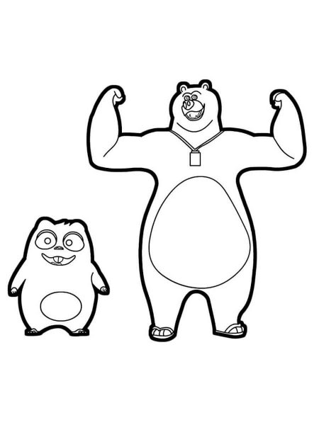 Grizzy and the Lemmings coloring pages