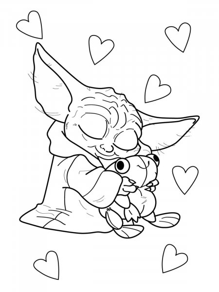 Grogu coloring pages