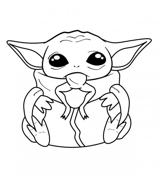 Grogu coloring pages