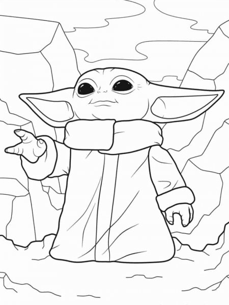 Grogu coloring pages