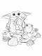 Grogu coloring pages