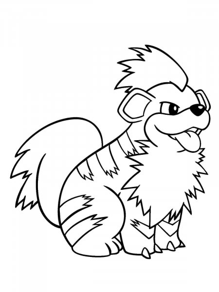 Growlithe Pokemon coloring pages - Free Printable