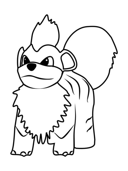 Growlithe Pokemon coloring pages - Free Printable