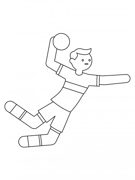 Handball coloring pages
