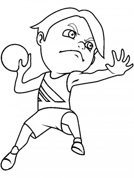 Handball coloring pages