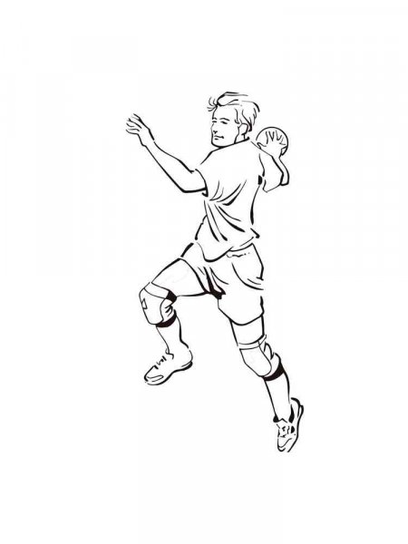 Handball coloring pages