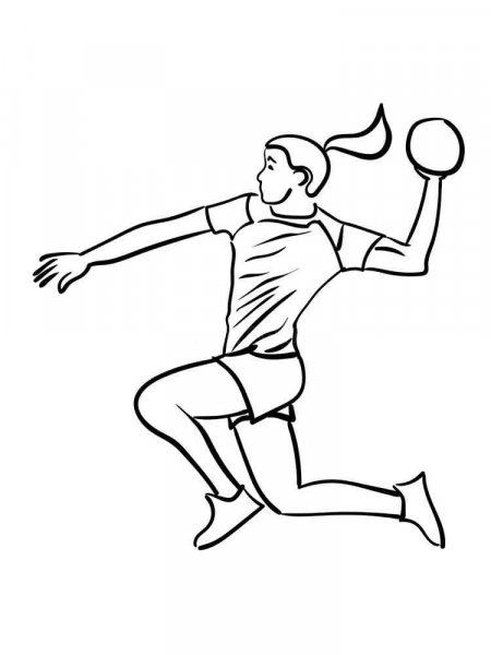 Handball coloring pages