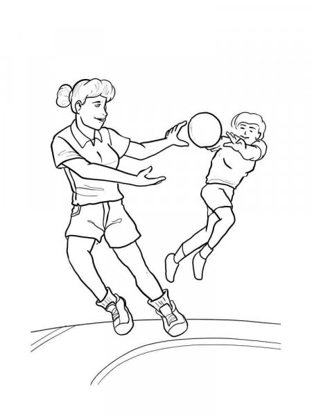 Handball coloring pages